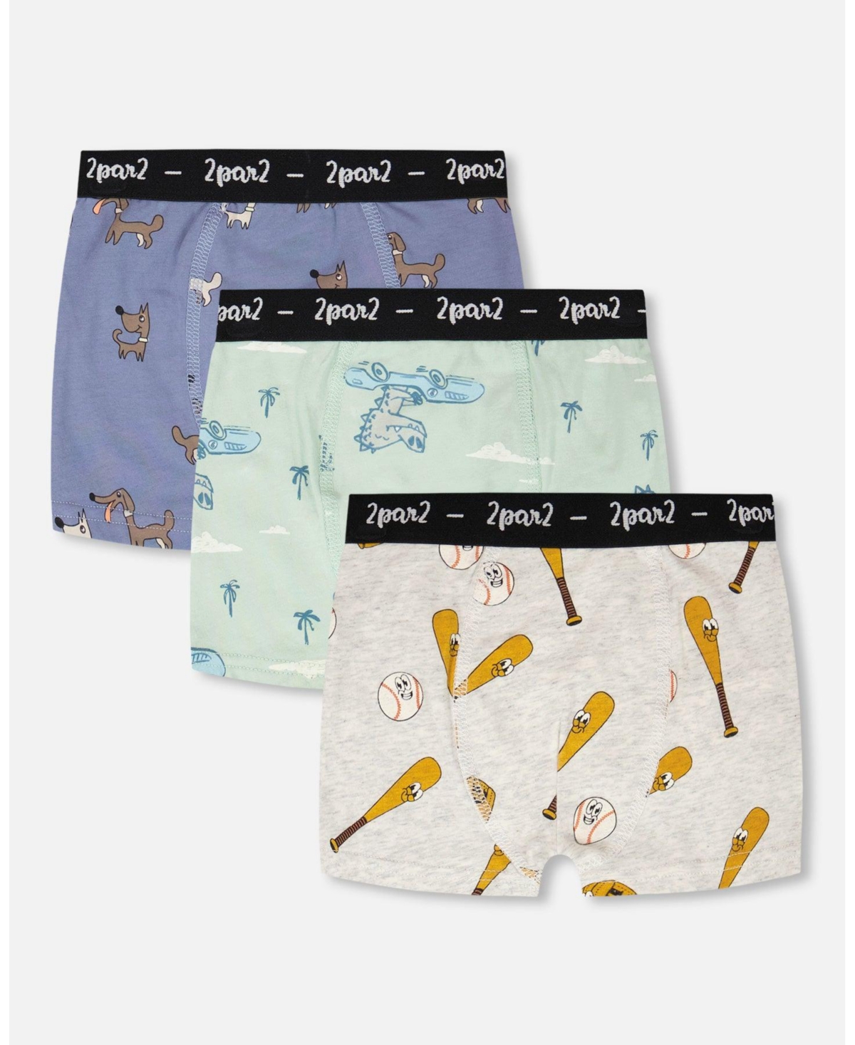 Click here for Deux par Deux Boys Cotton Printed Boxers Pack Of 3... prices