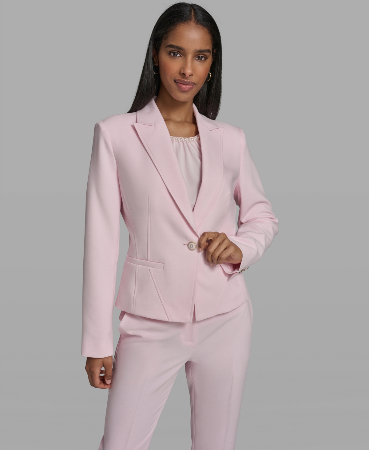 Click here for Karl Lagerfeld Paris Womens Collared Woven Jacket... prices