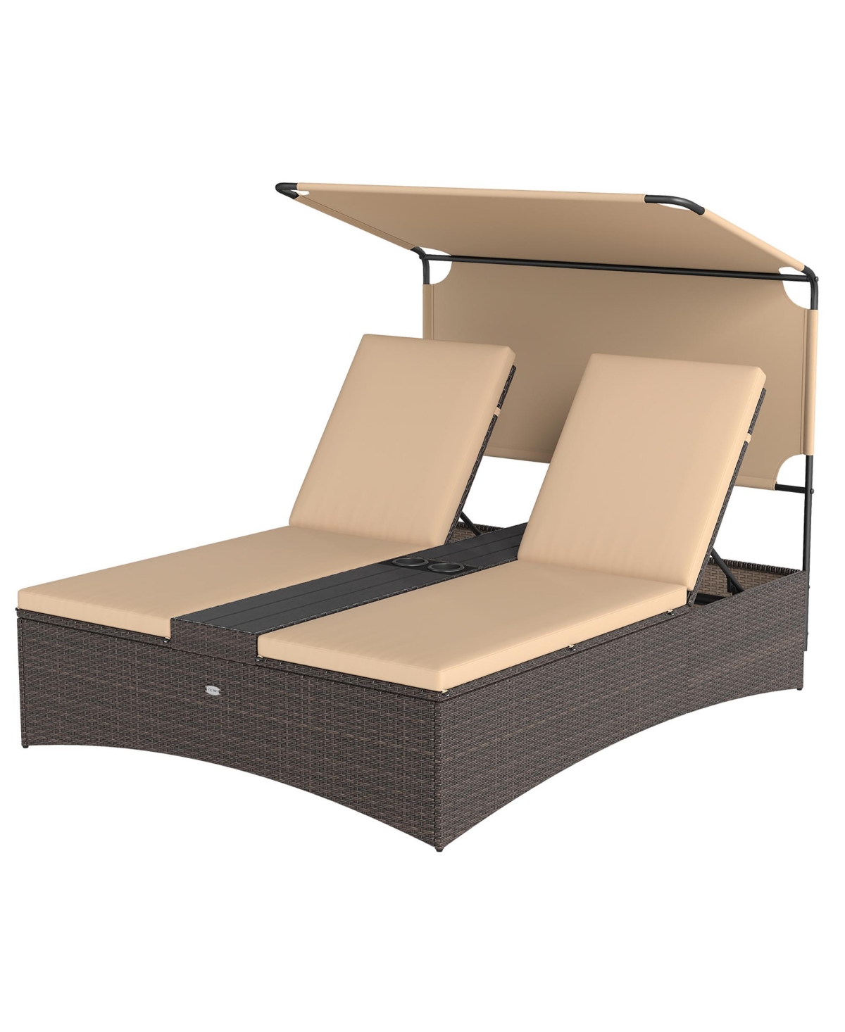 Click here for Gymax Daybed w/ Adjustable Backrests 2-Person Pe R... prices