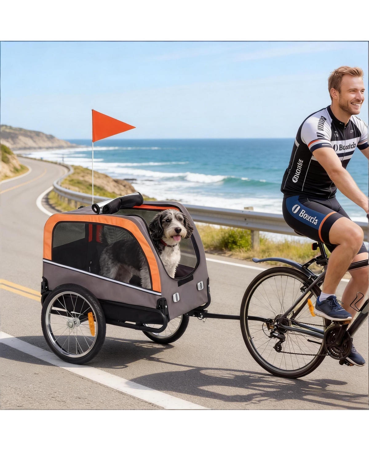 Click here for Aostirmotor Foldable Pet Bike Trailer Carrier for... prices