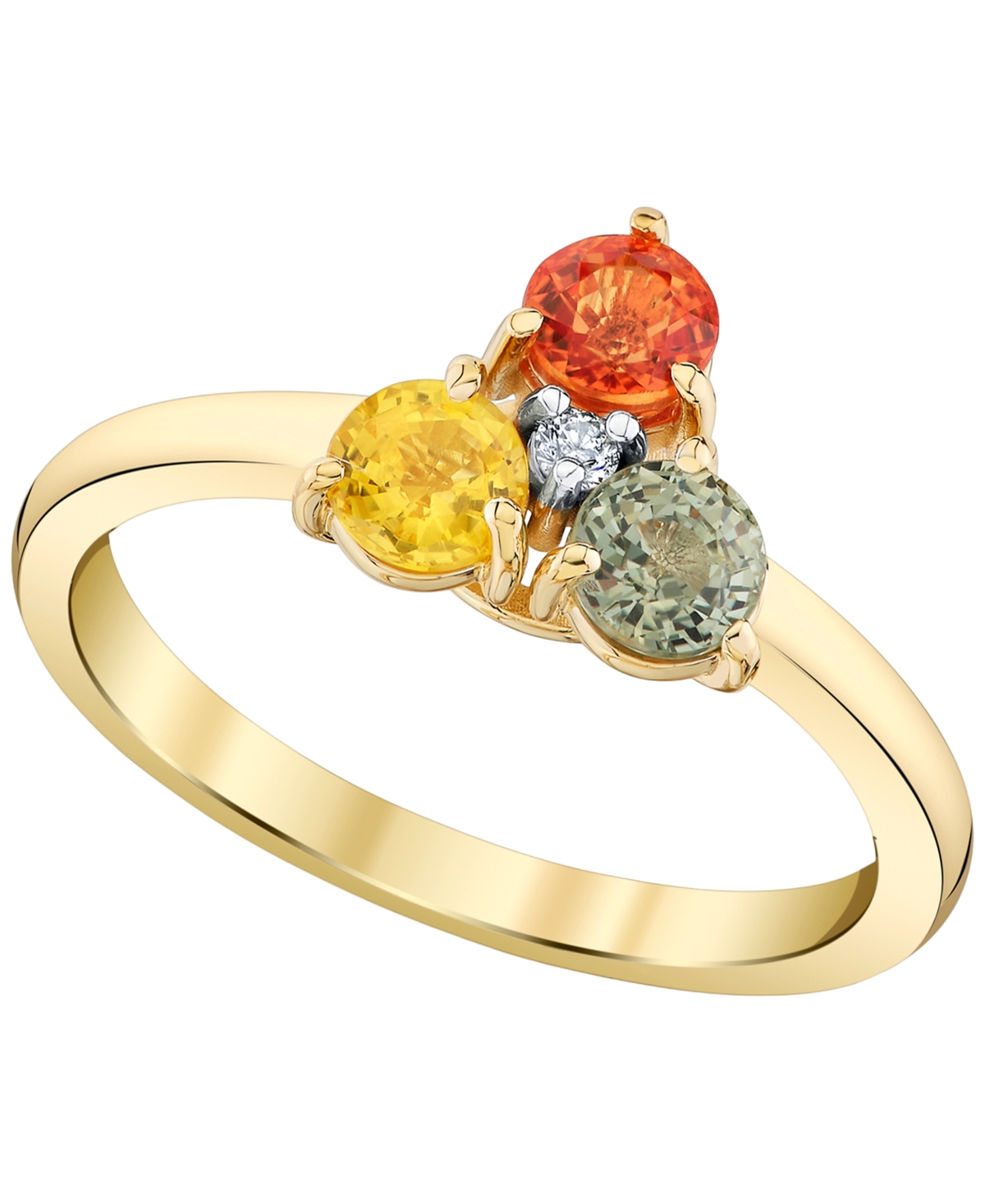 Click here for Macys Gemstone & Diamond Ring (1/3 ct. t.w.) in 10... prices