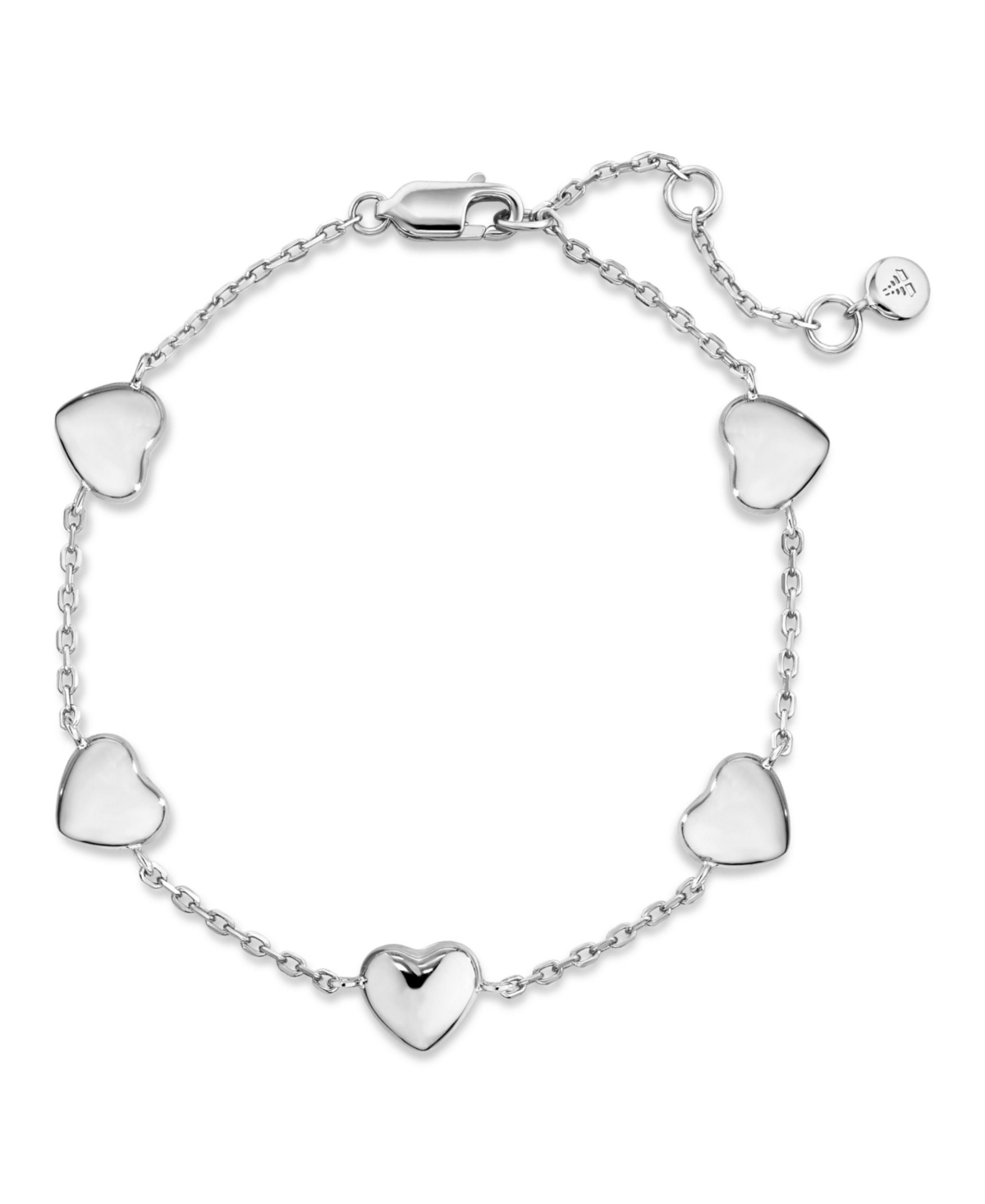 Click here for Devata Sweet Heart Chain Bracelet in Rhodium Plate... prices