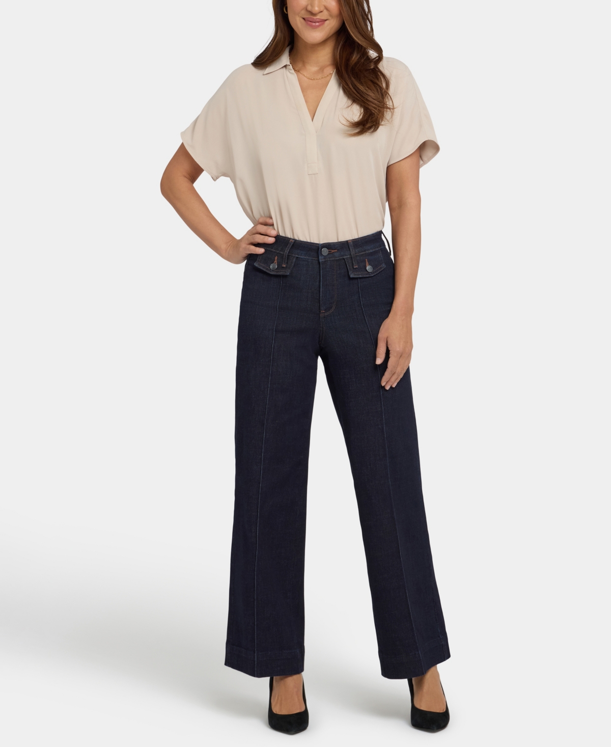 Click here for Nydj Petite Teresa Wide-Leg Seam Jeans - Magical prices