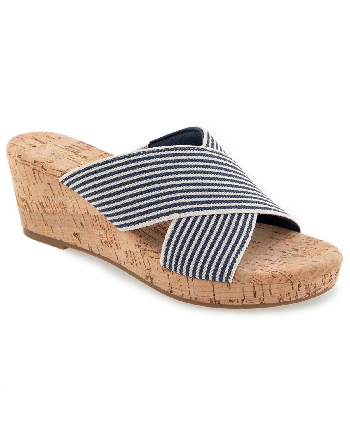Click here for Kensie Womens Jule Wedge Sandal - Navy stripe prices