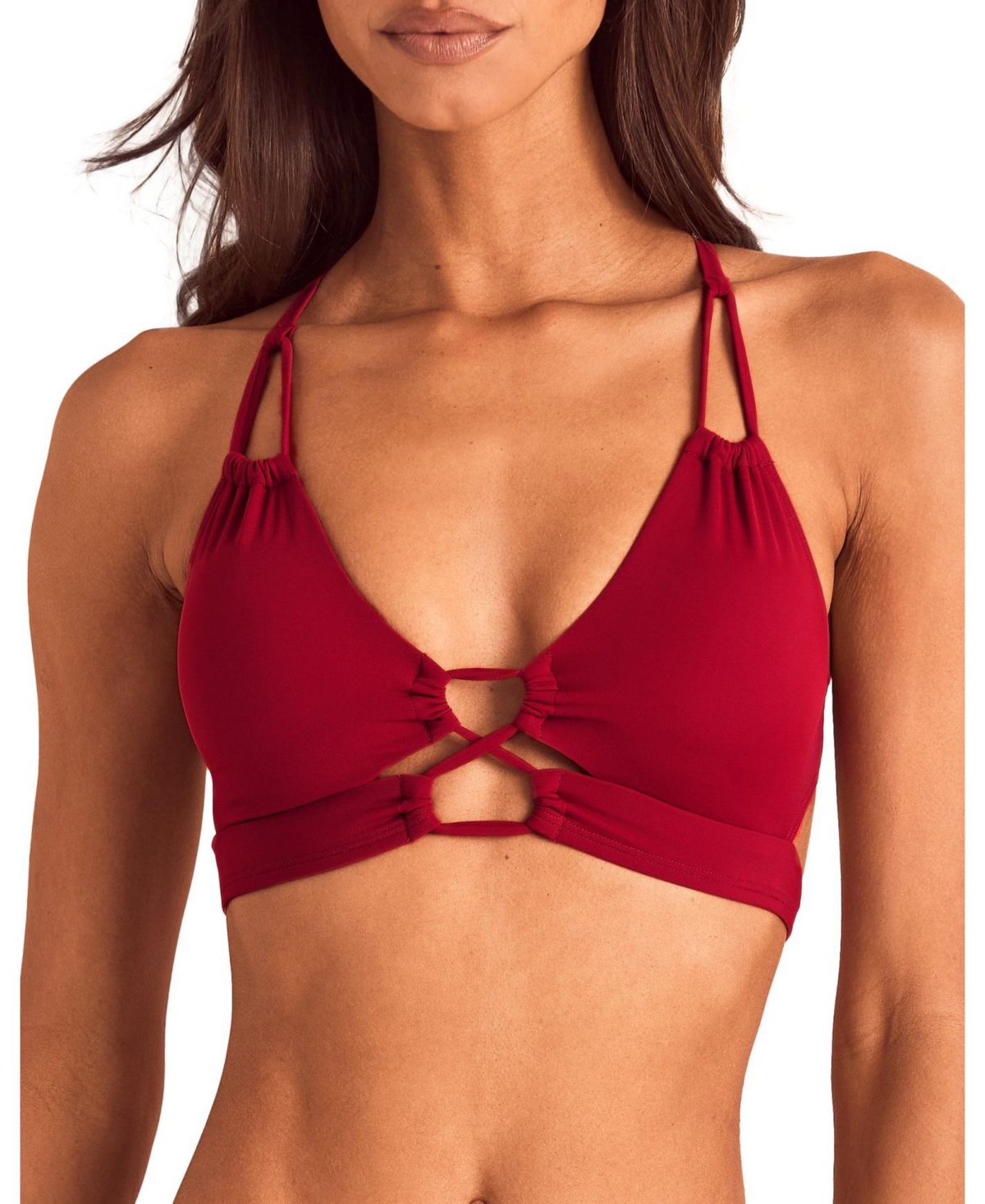 Click here for Tatiana Womens Swimwear Bra Top - Dark red prices