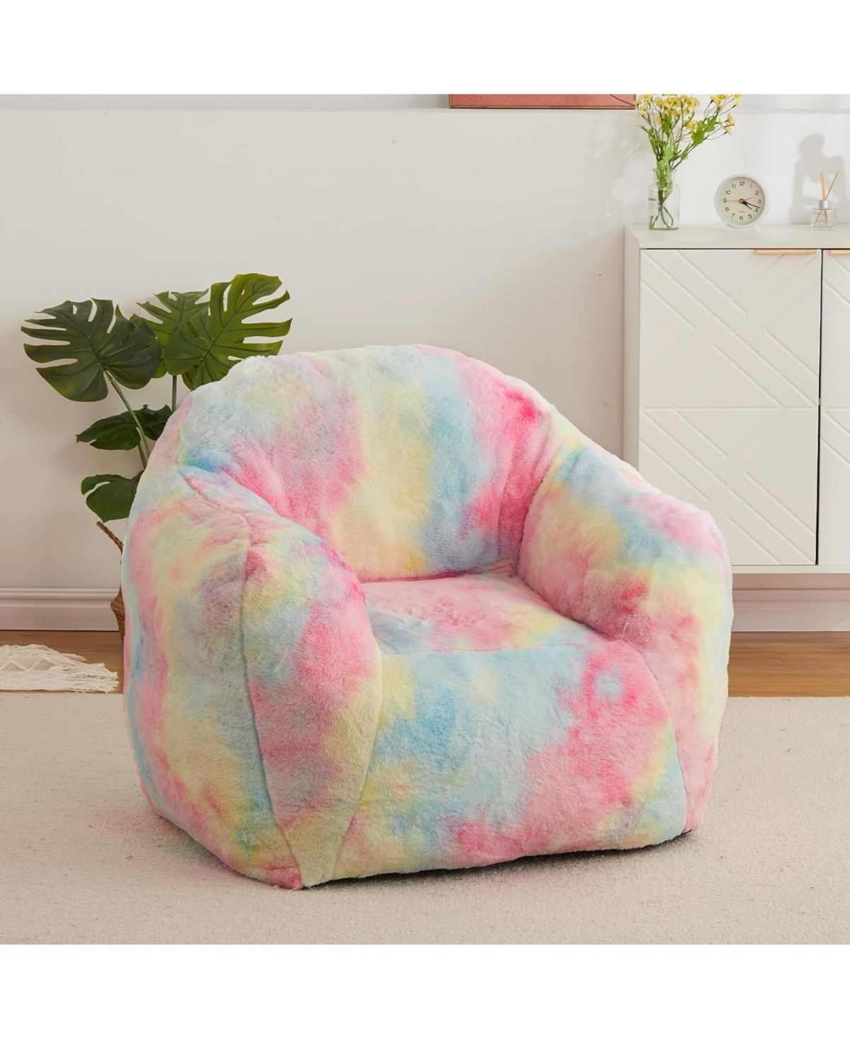 Click here for gaomon Bean Bag Chair  32 Faux Fur Foam-Filled Ove... prices