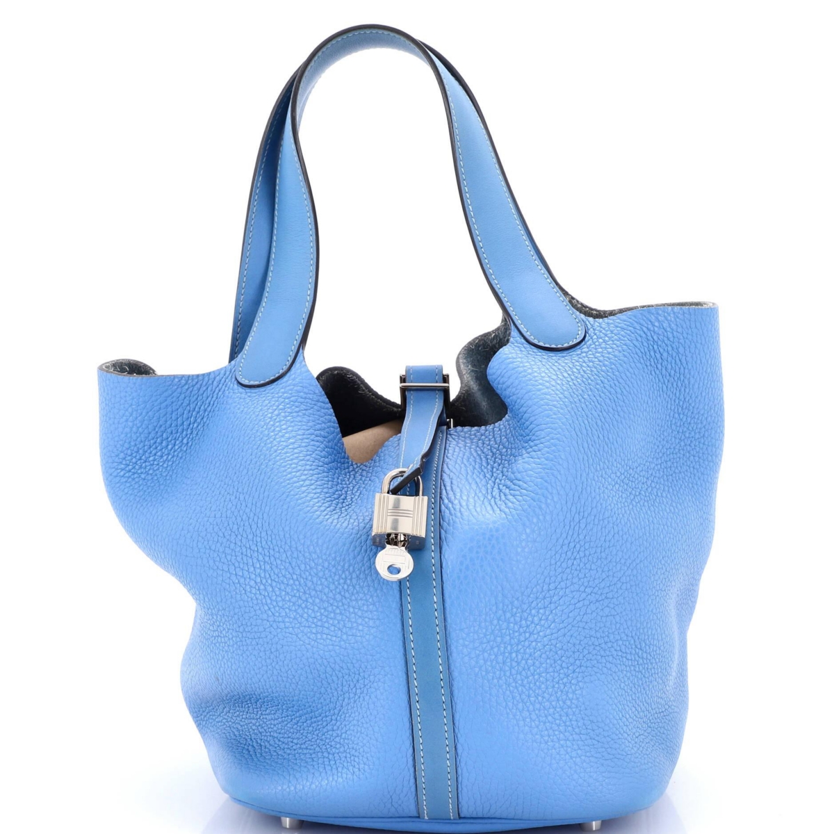 Click here for Pre-Owned HERMES Mm Picotin Lock Bag Clemence - Bl... prices