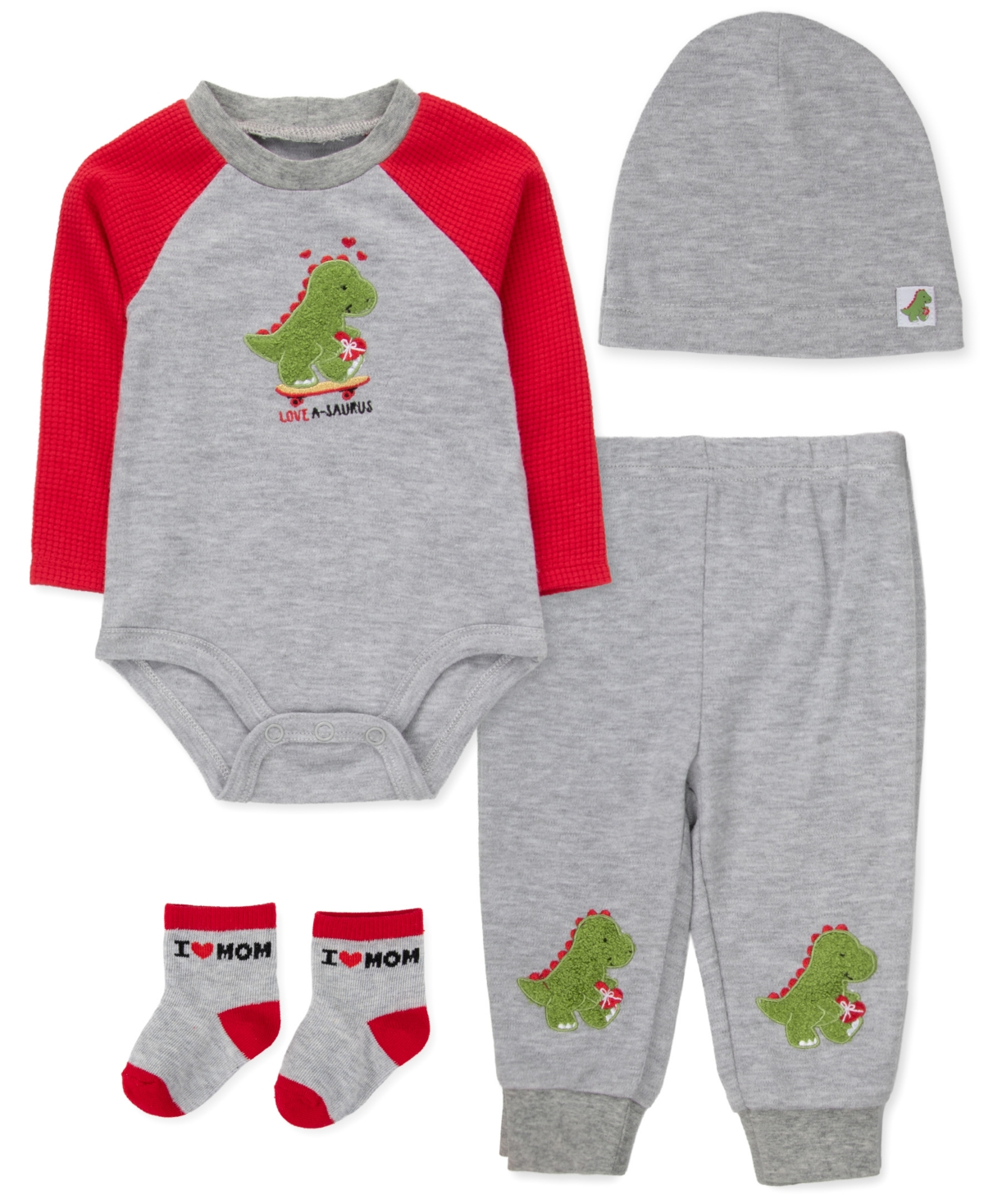 Click here for Baby Essentials Love-a-Saurus Bodysuit  4-Piece Se... prices