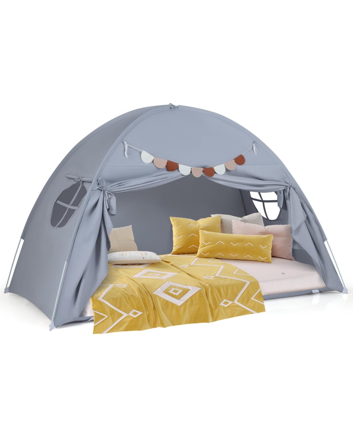 Click here for Mecale Indoor Bed Canopy Tent for Kids with 2 Wind... prices