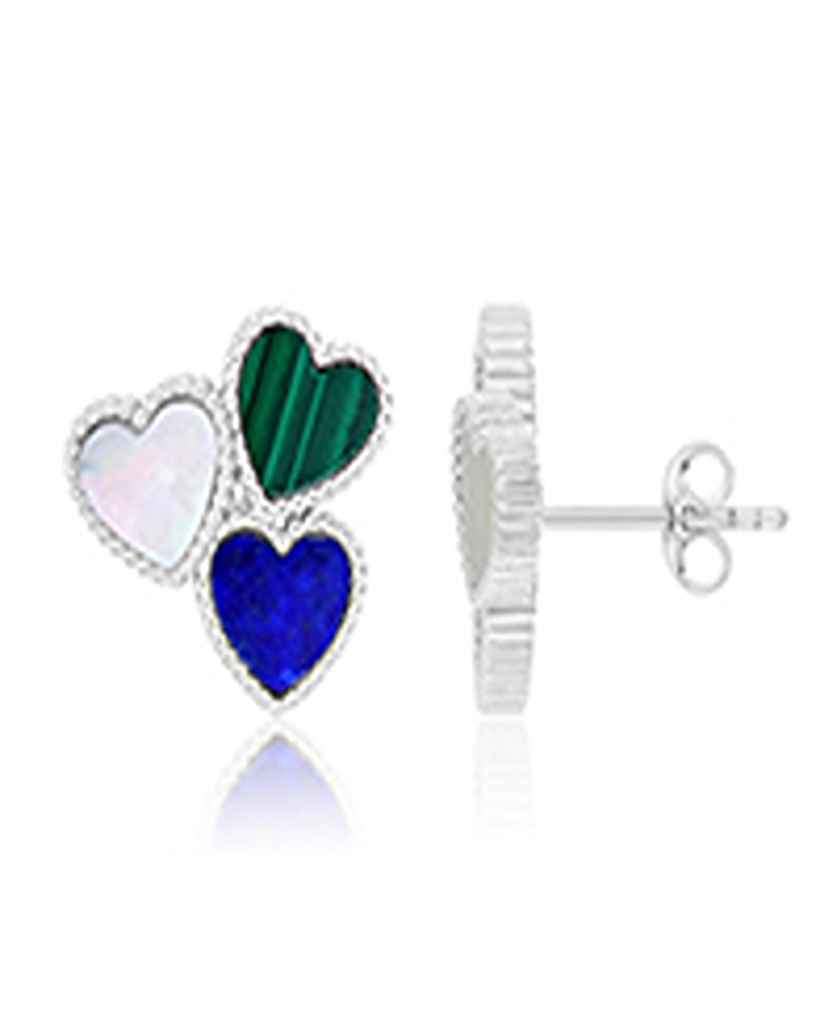 Click here for Macys Mother of Pearl  Malachite and Lapis Tri-Hea... prices