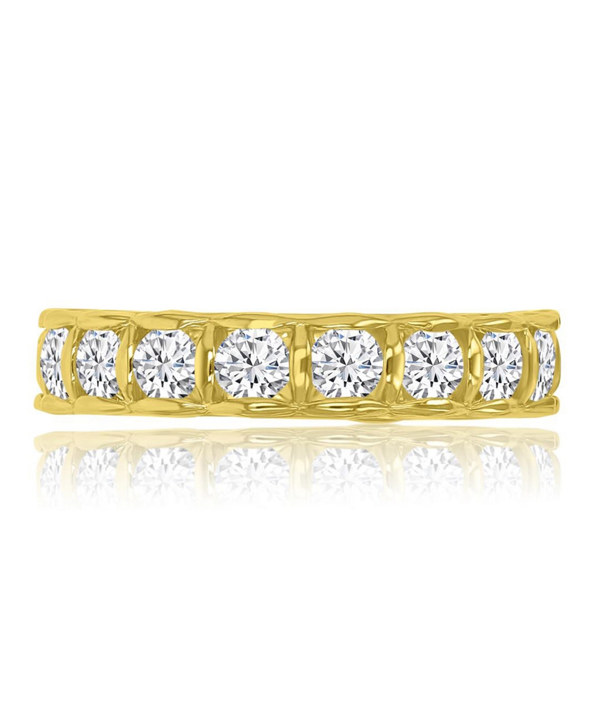 Click here for Macys Cubic Zirconia Eternity Ring in 14k Yellow G... prices