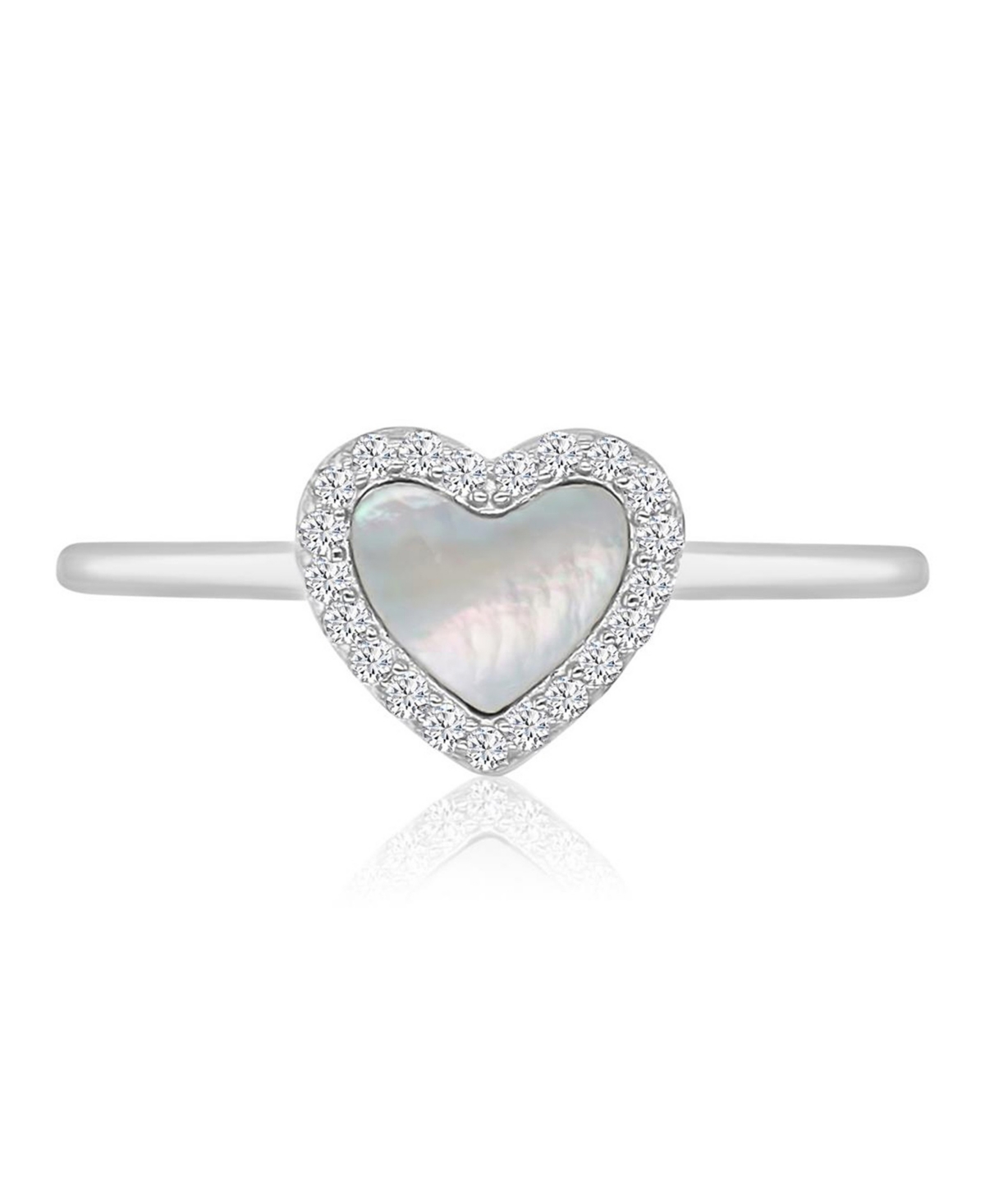 Click here for Macys Cubic Zirconia and Imitation Pearl Heart Rin... prices