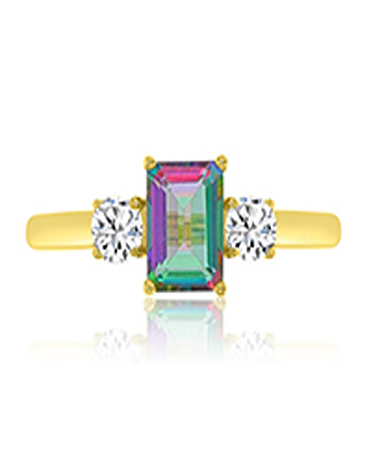 Click here for Macys Mystic Green Quartz and White Topaz Ring in... prices