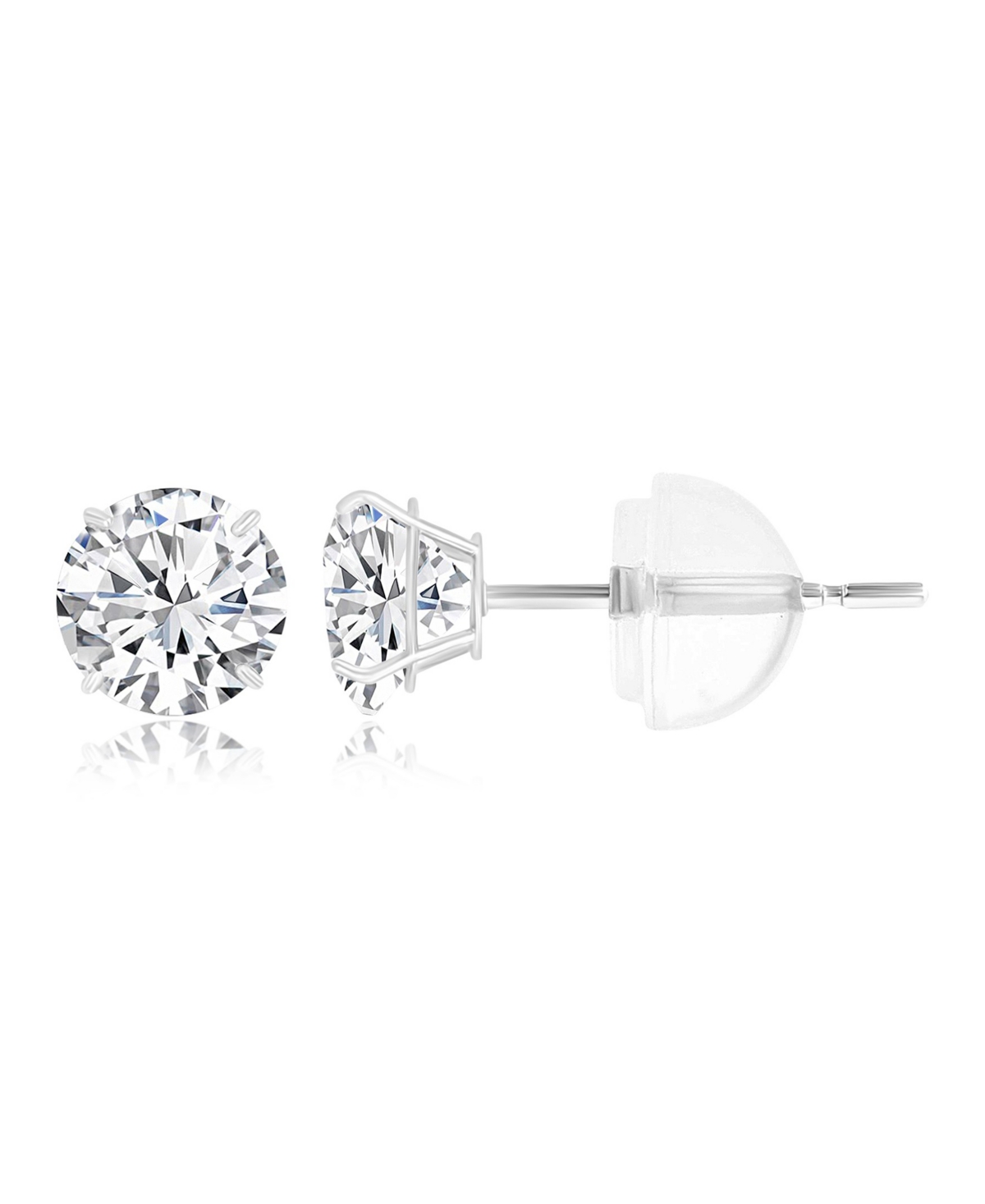 Click here for Macys White Swarovski Zirconia Solitaire Earrings... prices