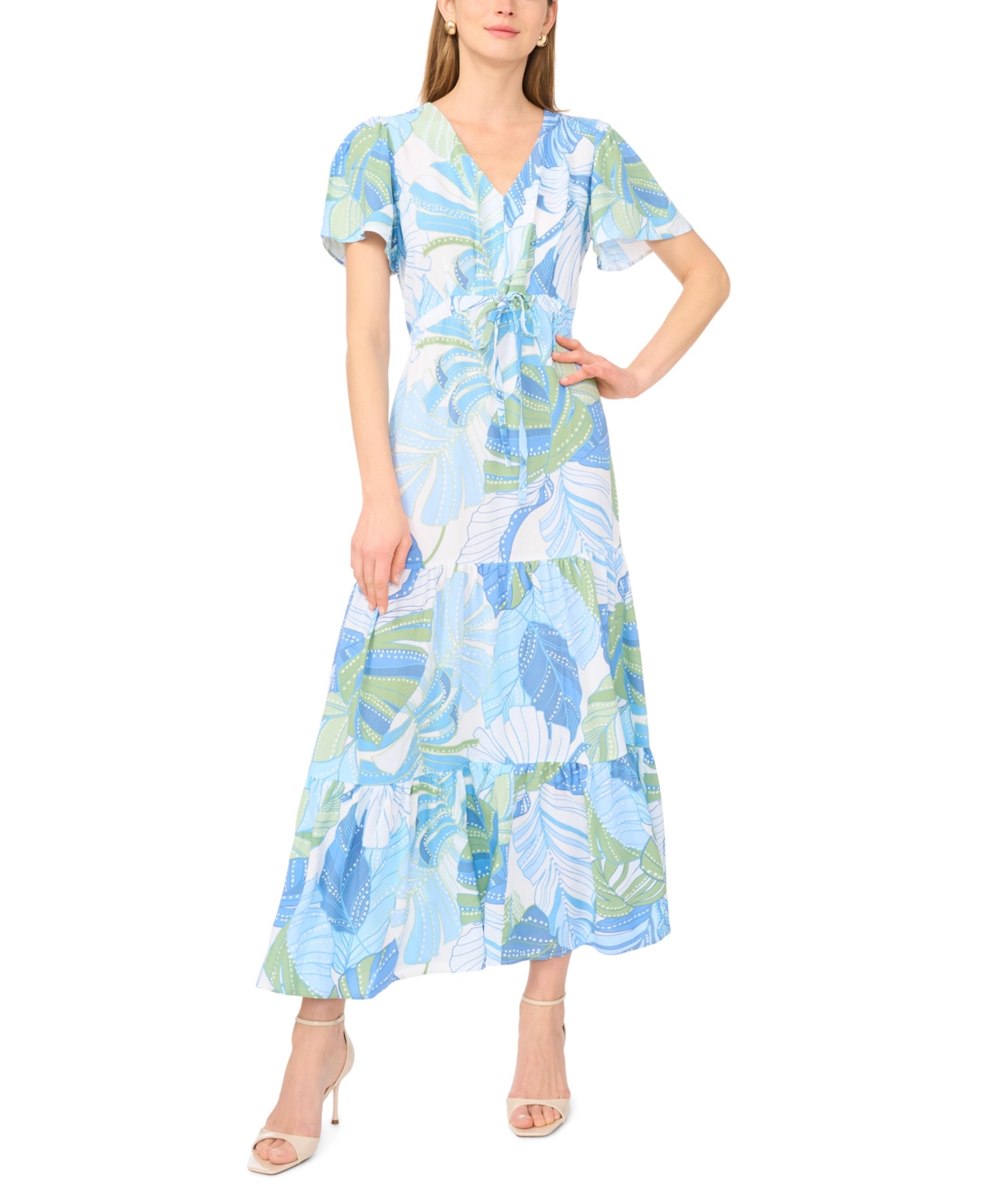 Click here for Vince Camuto Womens Tiered Maxi Dress - Mint prices