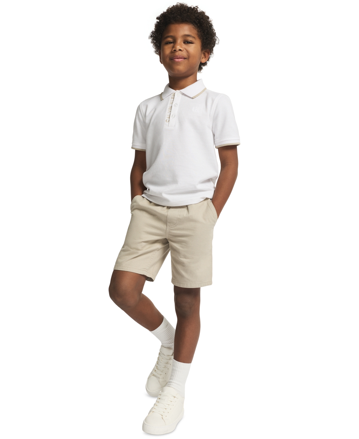 Click here for Calvin Klein Boys Toddler 2T-4T Logo Polo Shirt an... prices