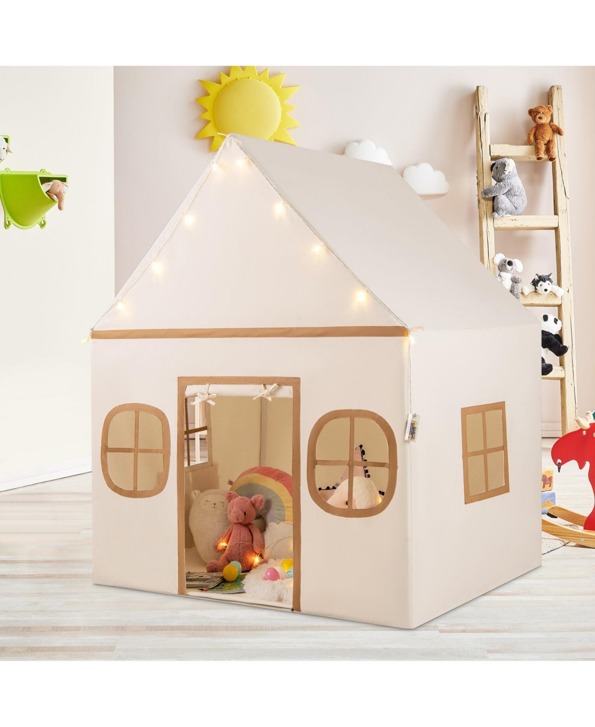 Click here for Mecale Large Kids Play Tent Playhouse with Door Cu... prices