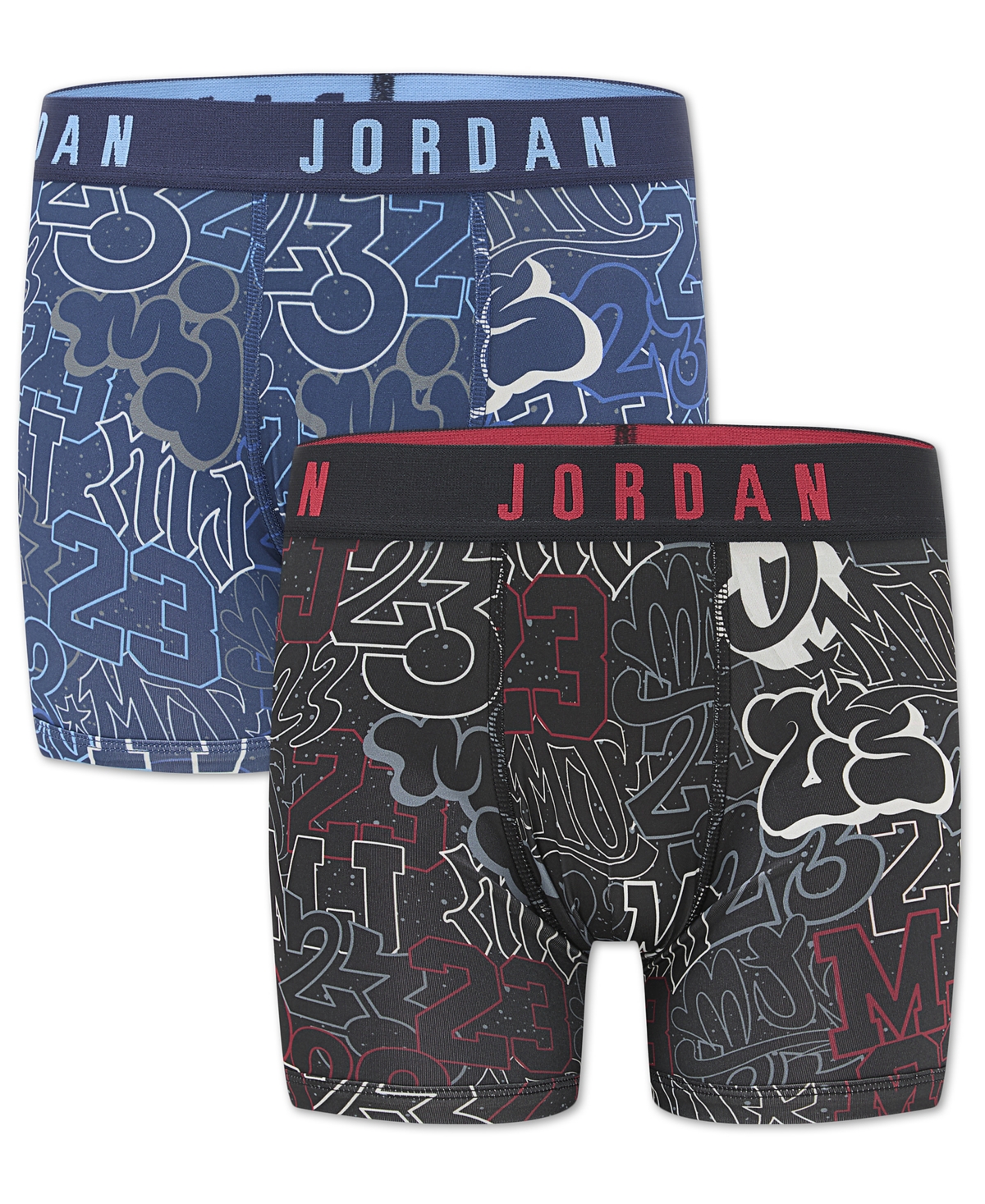 Click here for Jordan Boys 8-18 Printed Boxer Briefs  2-Pack - MI... prices