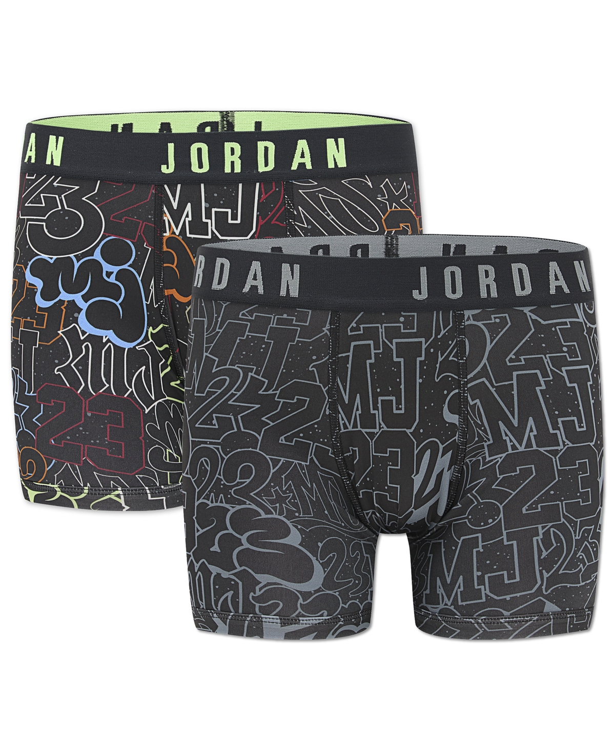 Click here for Jordan Boys 8-18 Printed Boxer Briefs  2-Pack - BL... prices