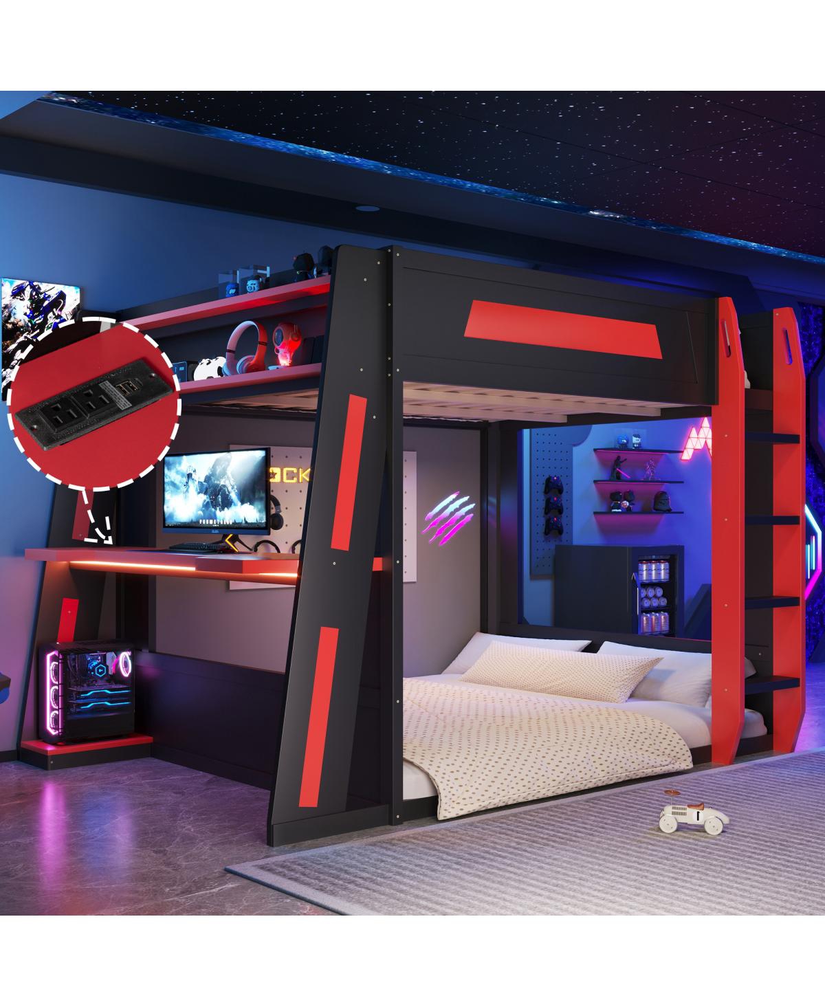 Click here for Streamdale Furniture Wooden Gaming Bunk Bed with D... prices