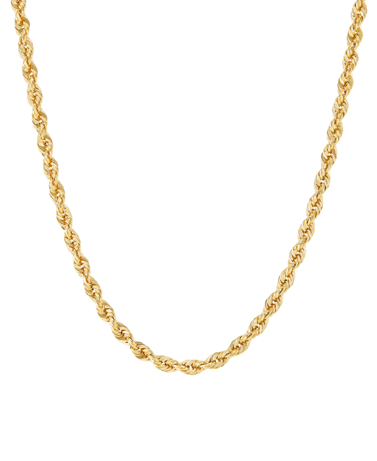 Click here for Macys Hollow Rope Chain Necklace in 14k Yellow Gol... prices