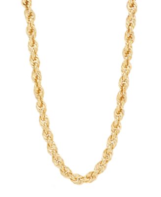 Click here for Macys Hollow Rope Chain Necklace In 14k Yellow Gol... prices