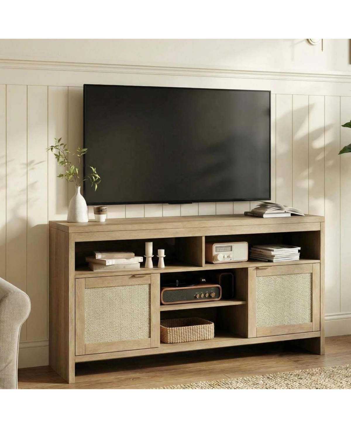 Click here for gaomon 30" Tall Rattan Tv Console Cabinet wit... prices