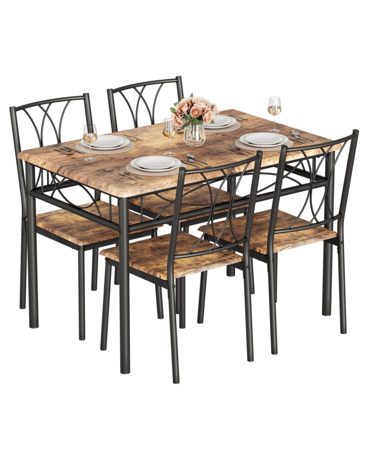 Click here for gaomon Dining Table Set for 4 with 4 Chairs and 1... prices