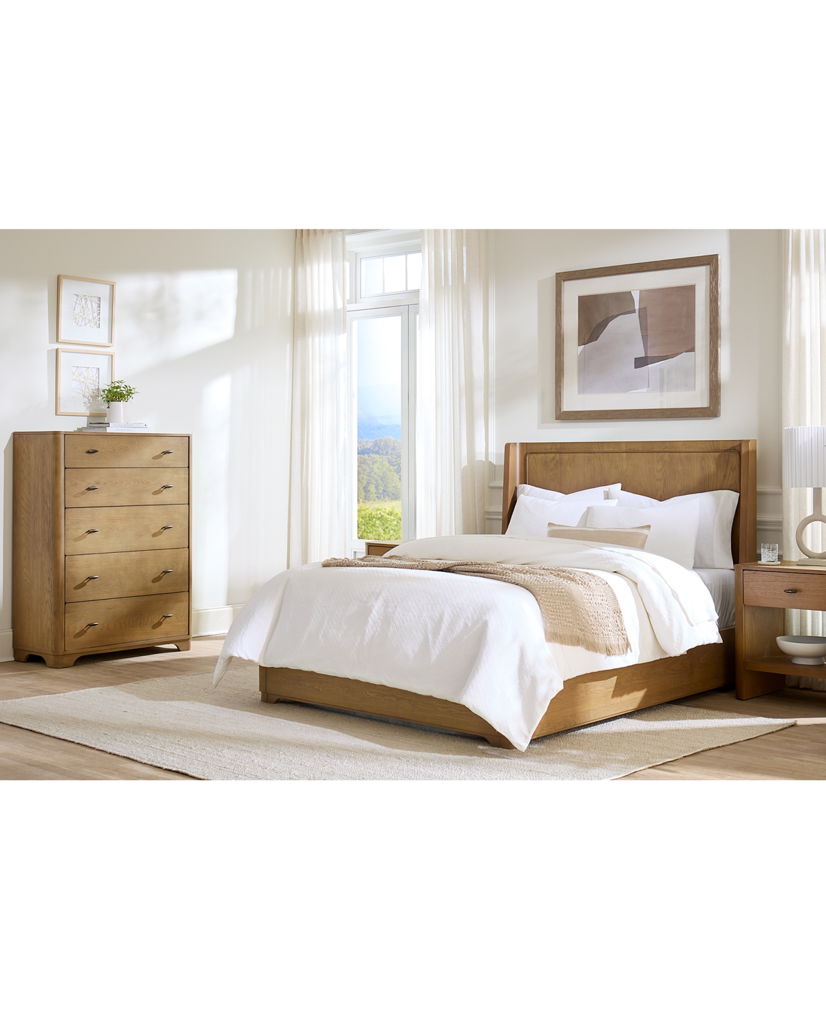 Click here for Nordic 3 Pc. King Panel Set (Bed  Chest & Open Nig... prices
