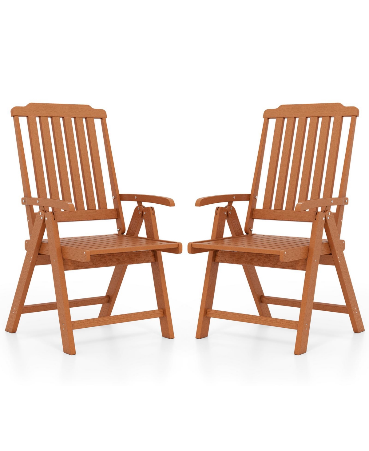 Click here for Gymax 2PCS Foldable Patio Chair w/Armrest Curved B... prices