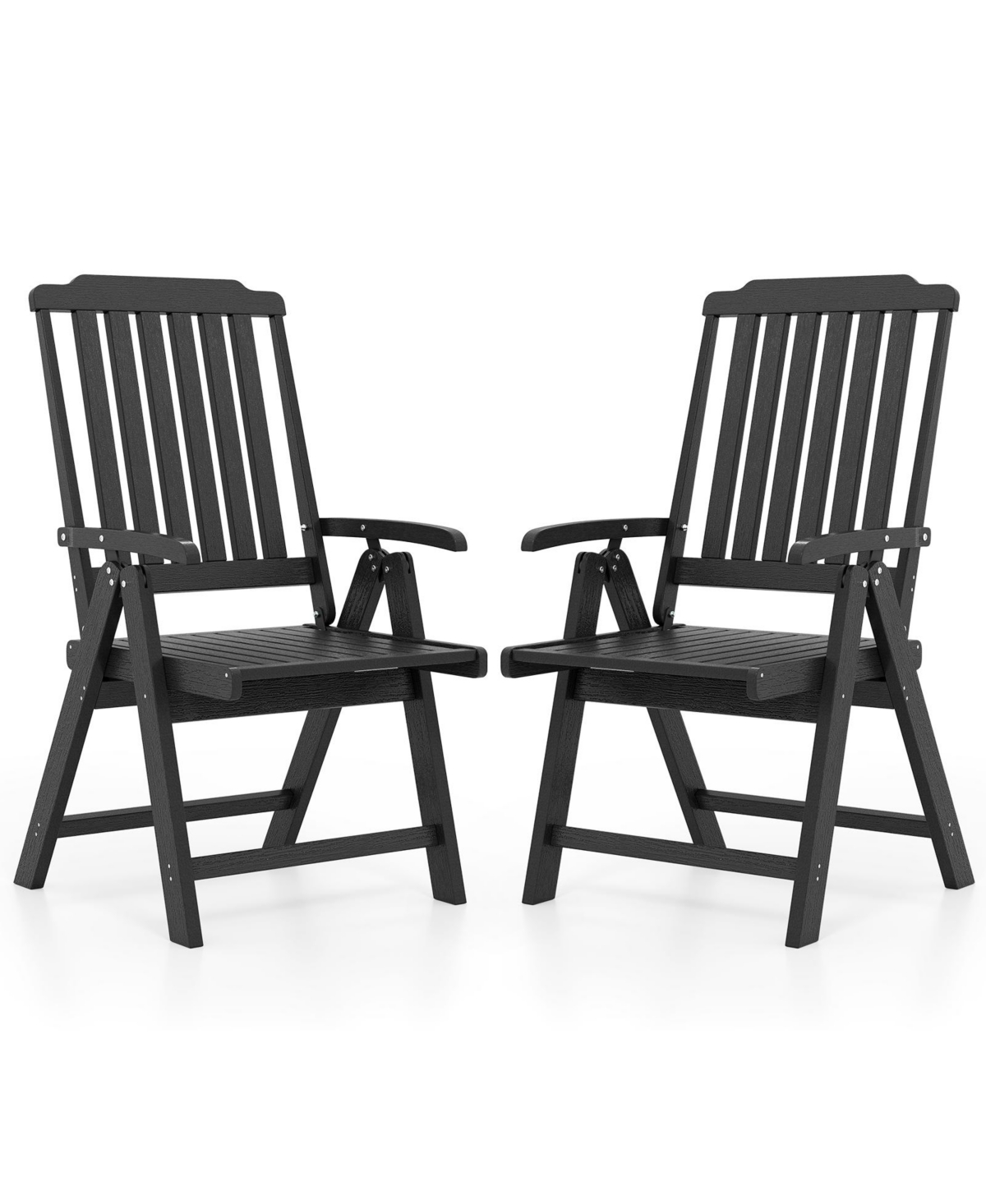 Click here for Gymax 2PCS Foldable Patio Chair w/Armrest Curved B... prices