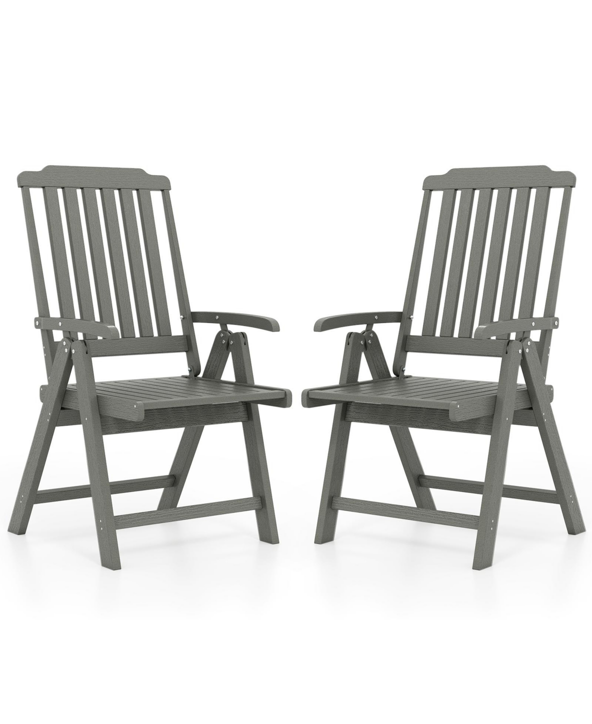 Click here for Gymax 2PCS Foldable Patio Chair w/Armrest Curved B... prices