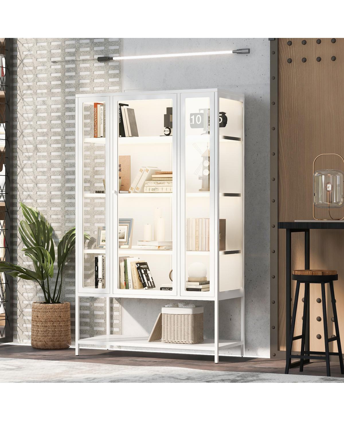 Click here for Streamdale Furniture Iron Display Cabinet with Gla... prices