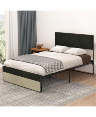 Click here for Gaomon Simple Bed Queen Size Platform Bed With Lin... prices