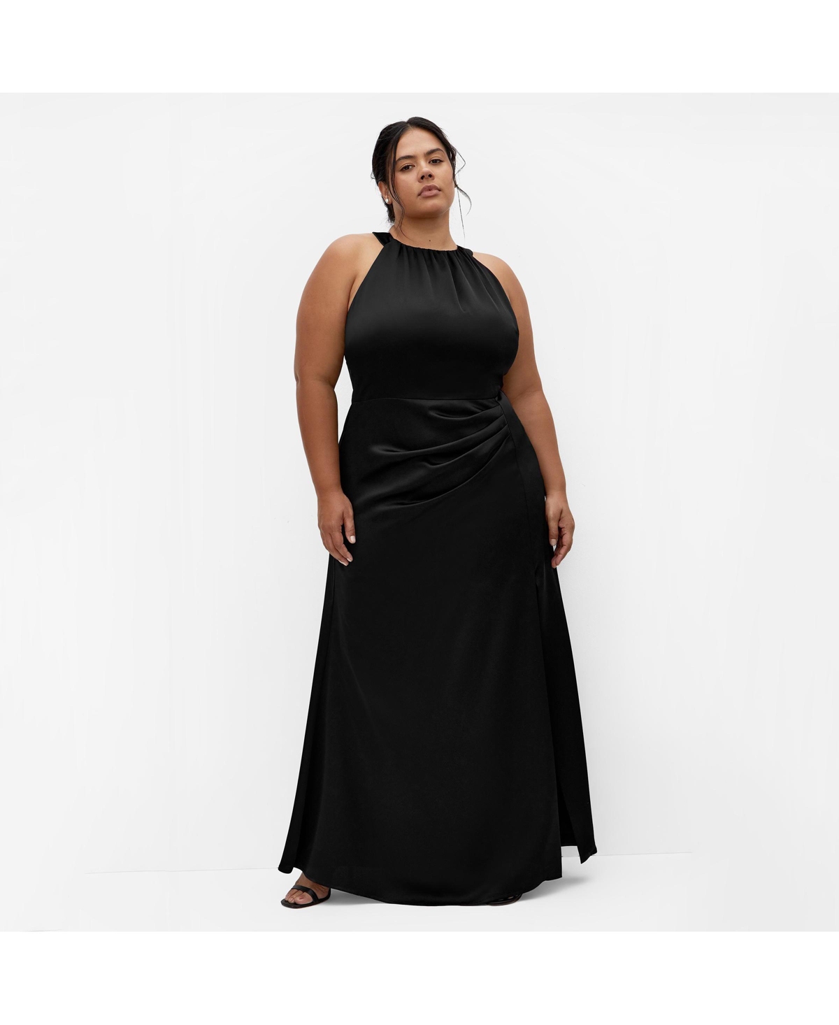 Click here for City Chic Womens Celina Halter Maxi Dress - Black prices