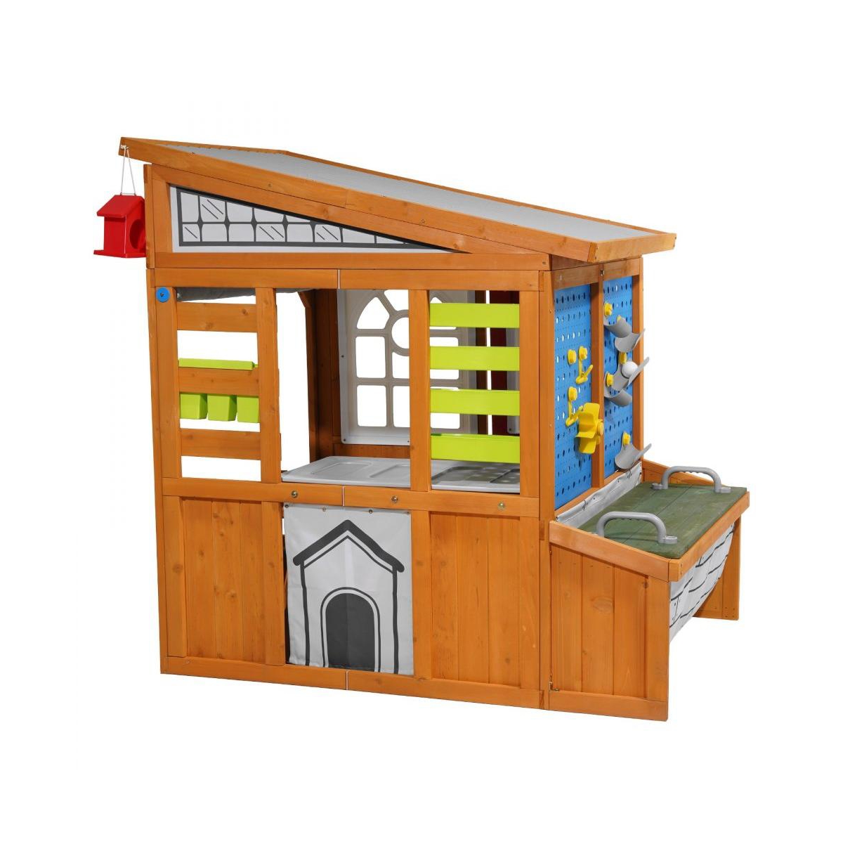 Click here for Slickblue Cedar Wooden Outdoor Kids Playhouse with... prices