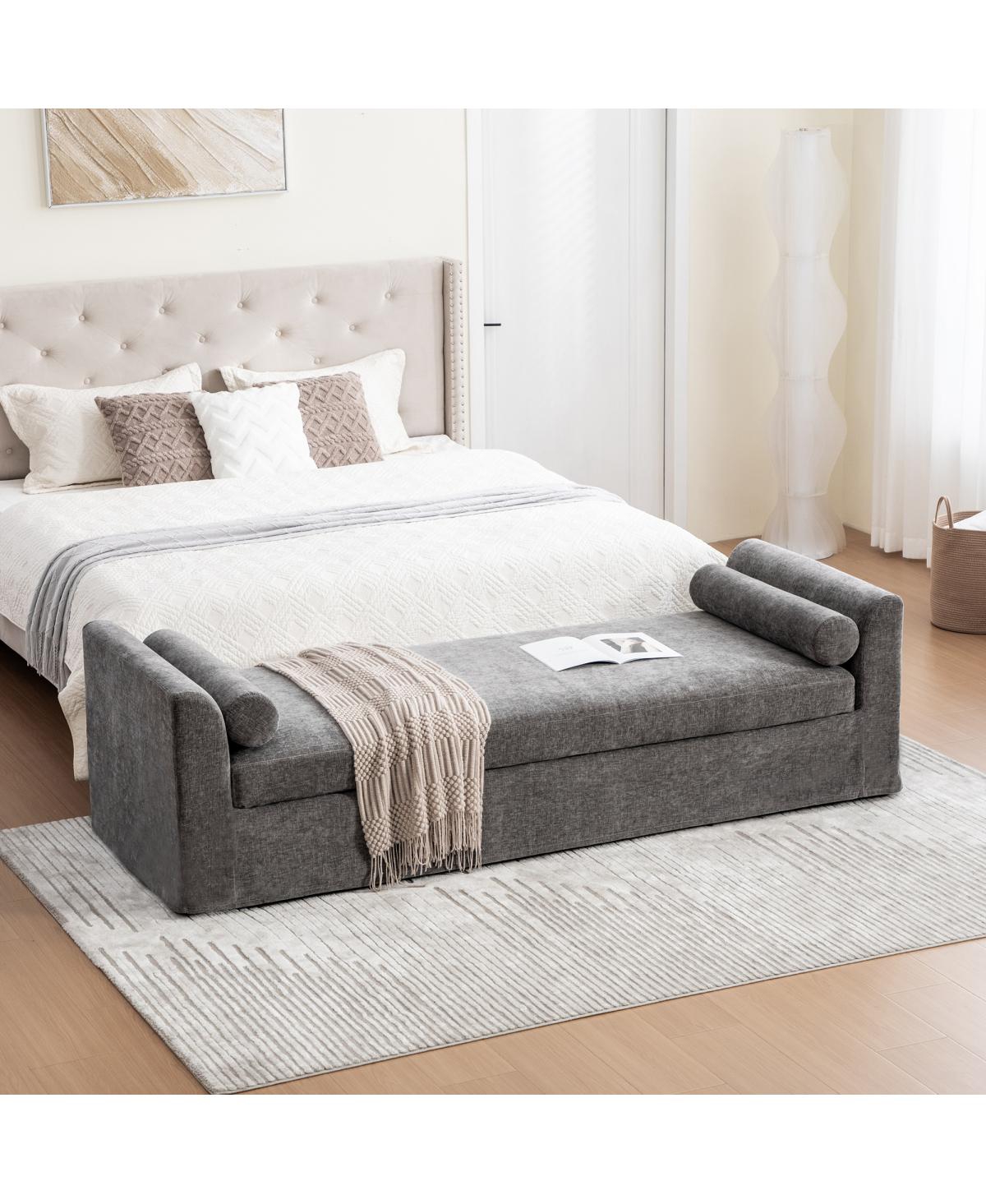 Click here for Streamdale Furniture Modern Chenille Chaise Lounge... prices