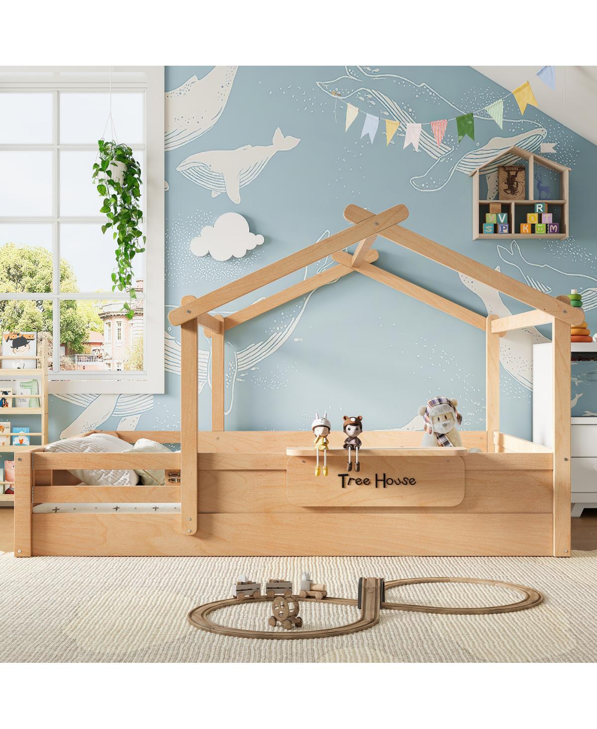 Click here for Streamdale Furniture Queen Size House Floor Bed wi... prices