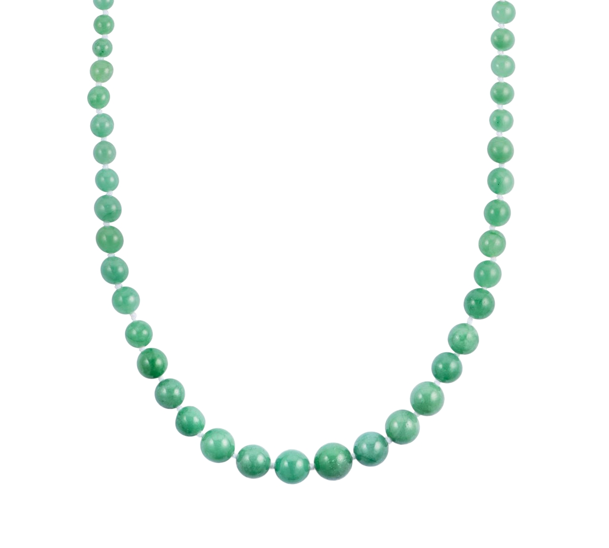 Click here for Macys Green Jade (6-10mm) Graduated Necklace in St... prices
