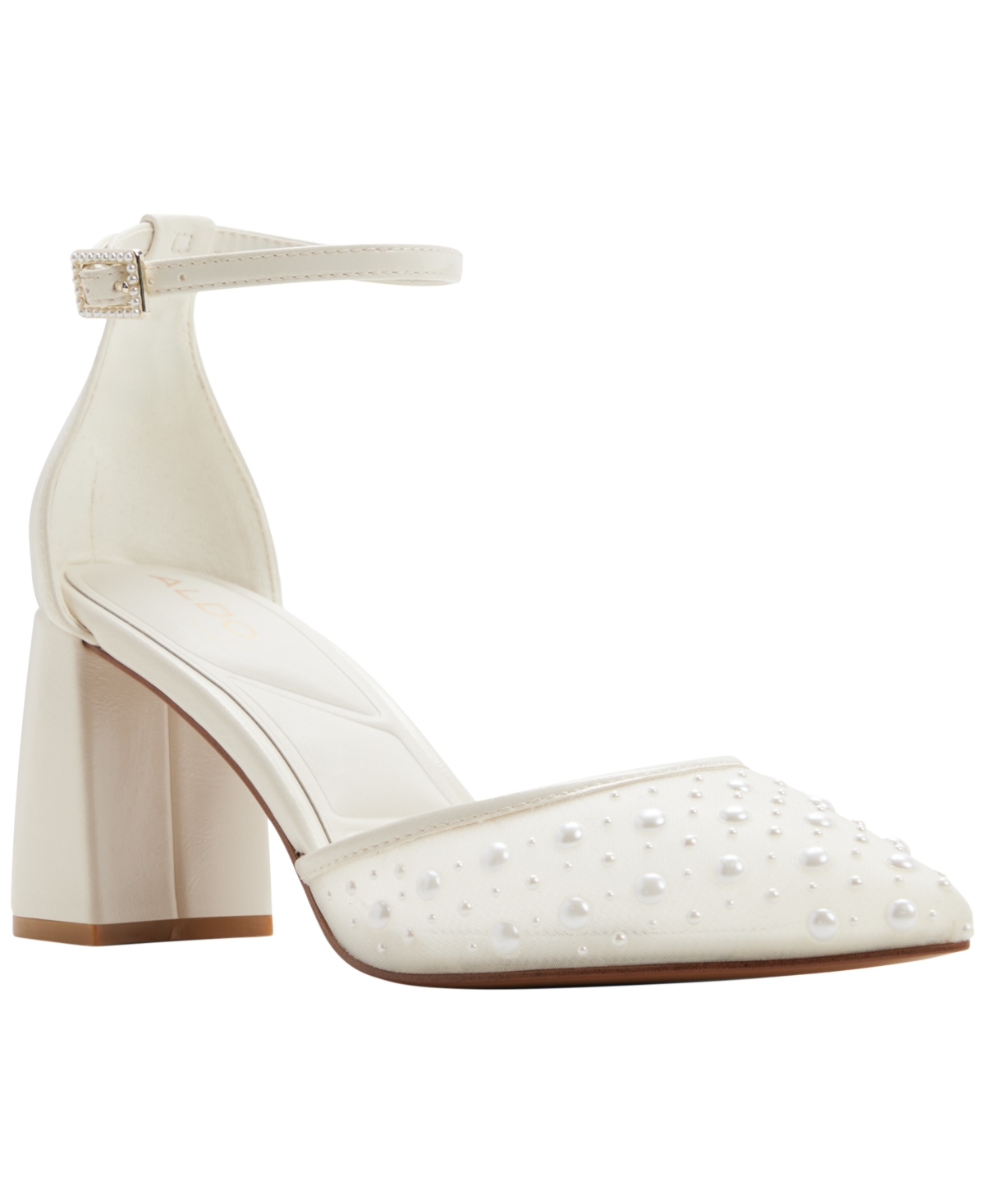 Click here for Aldo Womens Jan Pointed Toe Dress Pumps - White Pe... prices