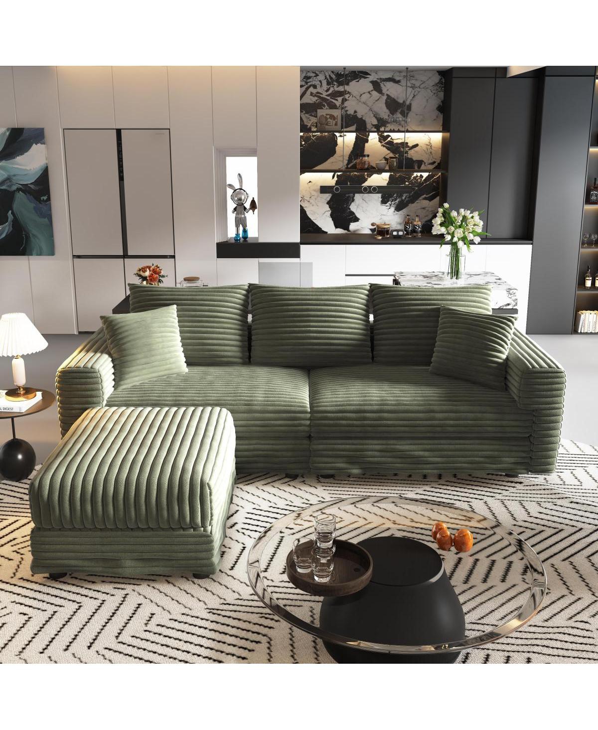 Click here for Streamdale Furniture 82.7" Plush Corduroy 3-S... prices