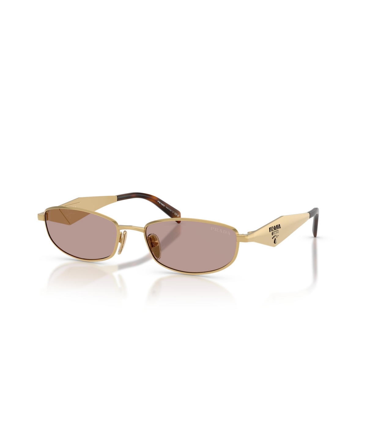 Click here for Prada Womens Oval Sunglasses  Pr D51S - Gold prices