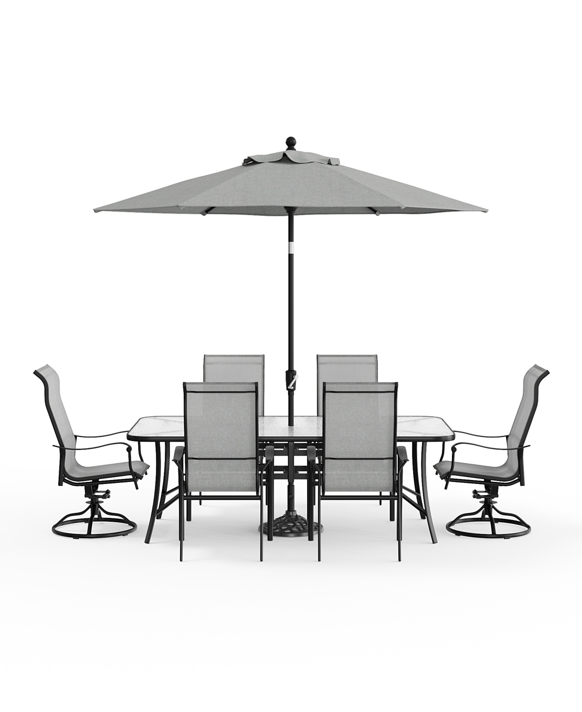 Click here for Agio Oasis 7-Pc. Aluminum Rust-Proof Outdoor Dinin... prices