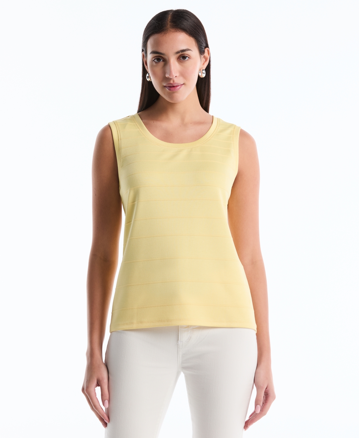 Click here for Rafaella Petite Ottoman Knit Sleeveless Top - Pale... prices