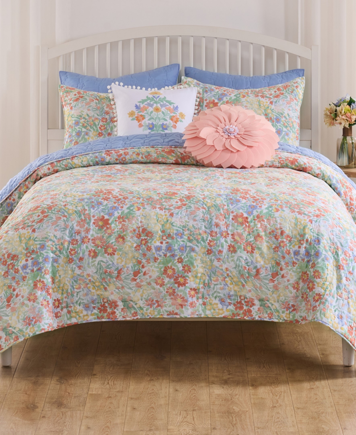 Click here for Greenland Home Fashions Alice Pastel Floral 3-Pc.... prices