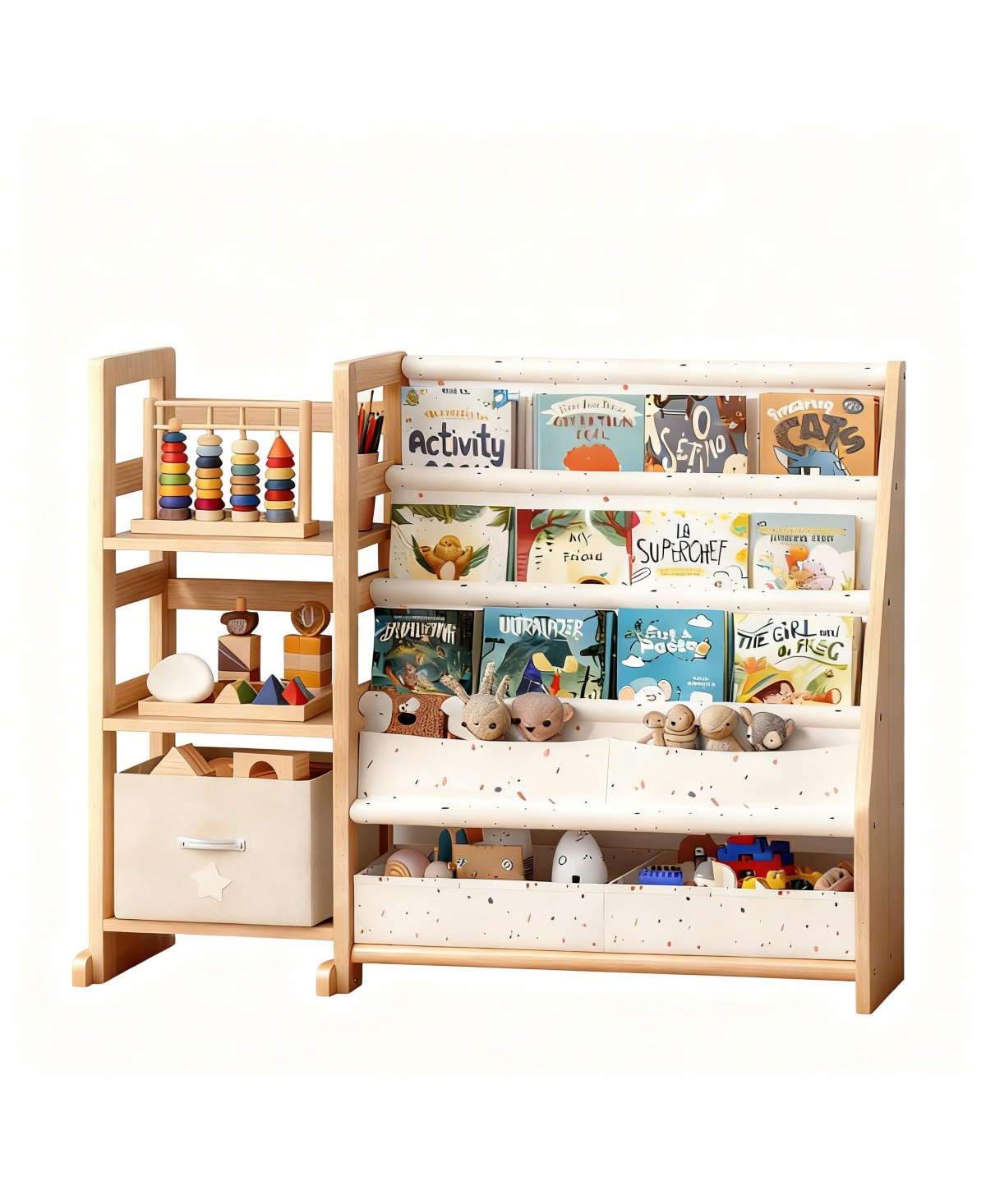 Click here for Yigii Wood Bookshelf for Kids - Storage with Sling... prices