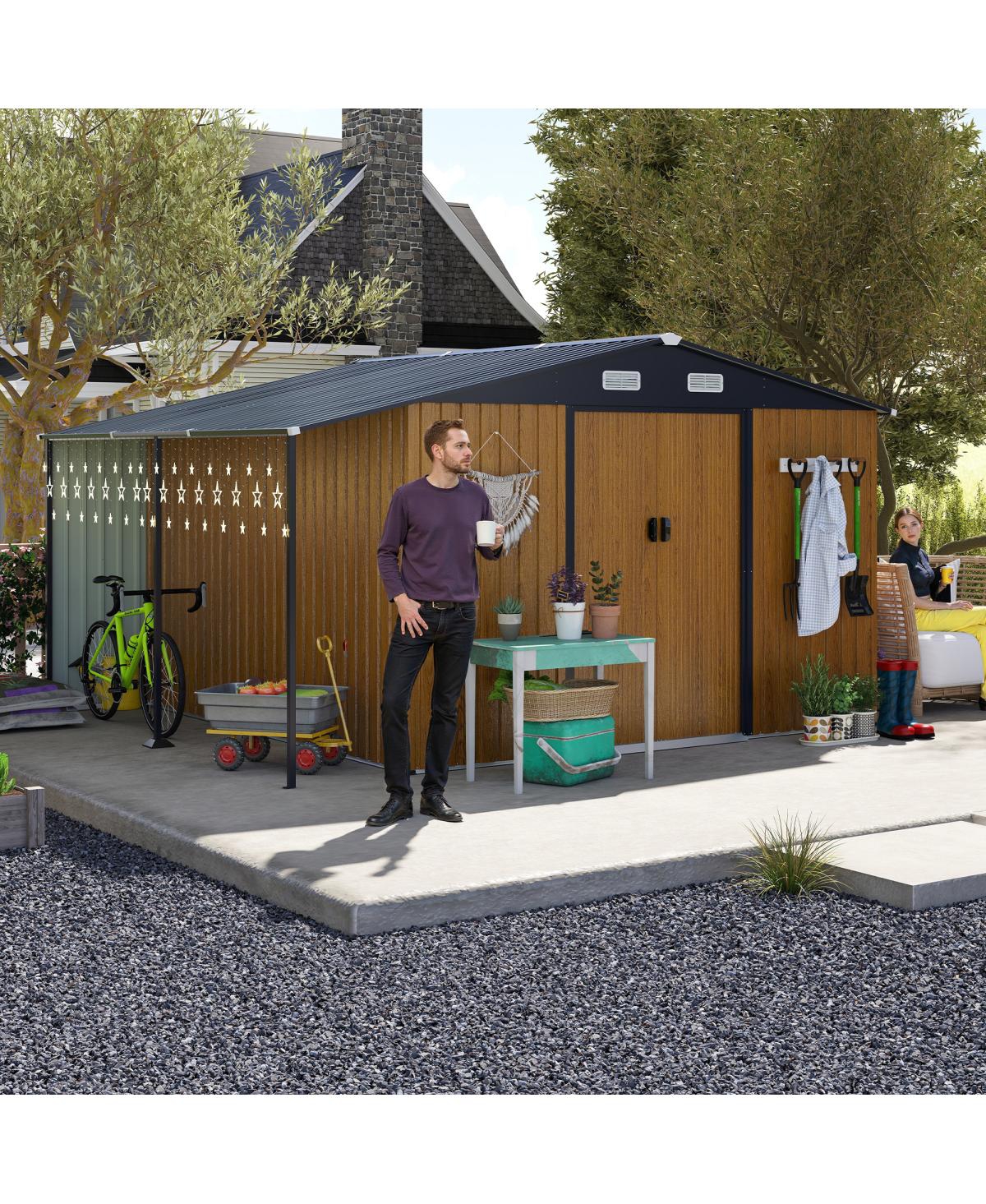 Click here for Streamdale Furniture Dual-Zone Garden Shed with Sl... prices