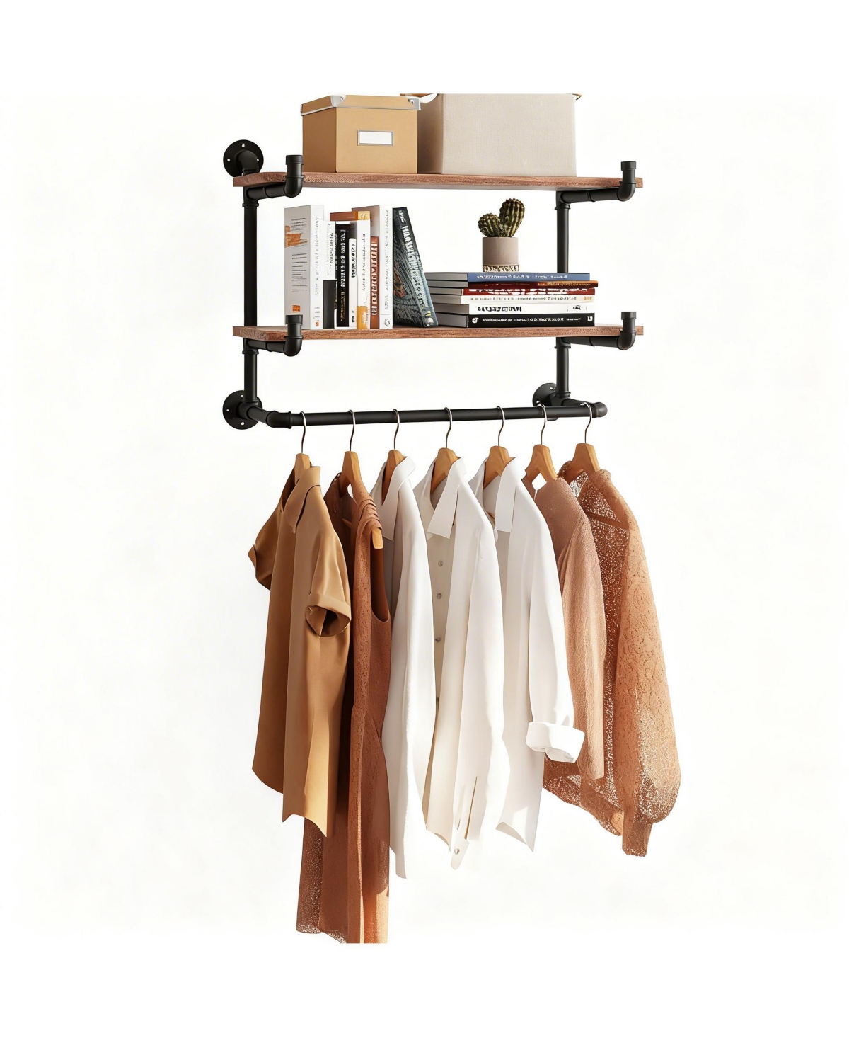 Yigii Wall Mount Clothes Rack for Bedroom  Laundry  Living Room