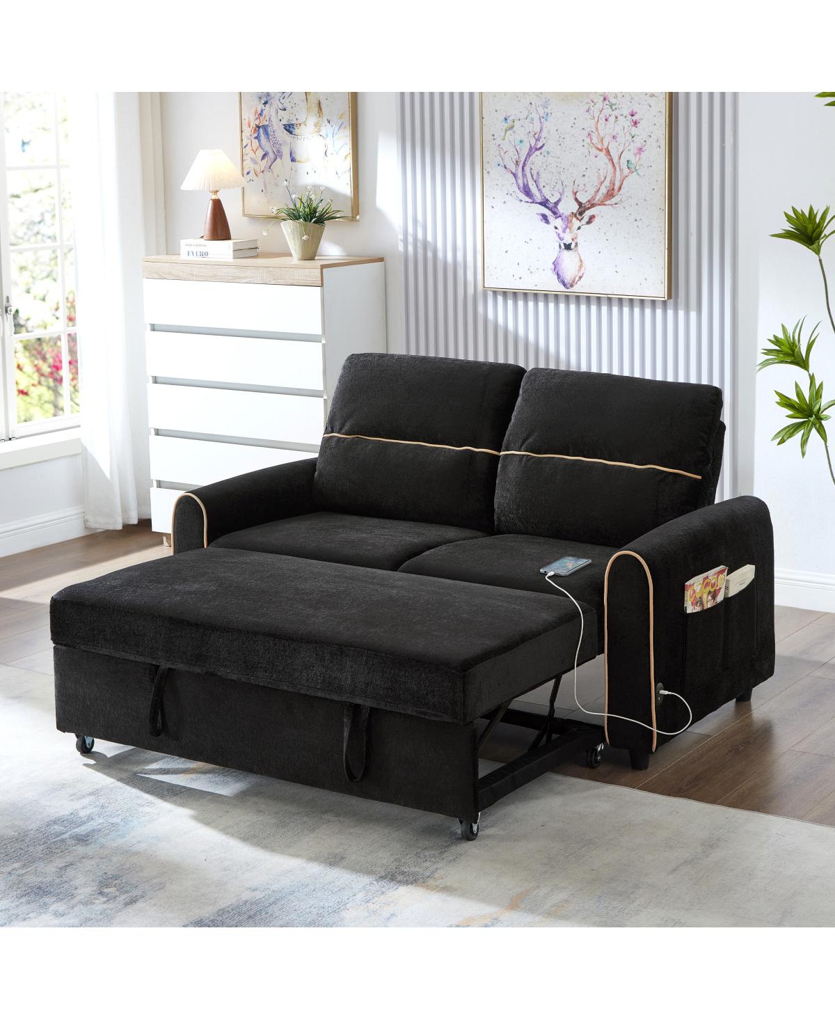 Click here for Streamdale Furniture Chenille Pull Out Sofa Bed wi... prices