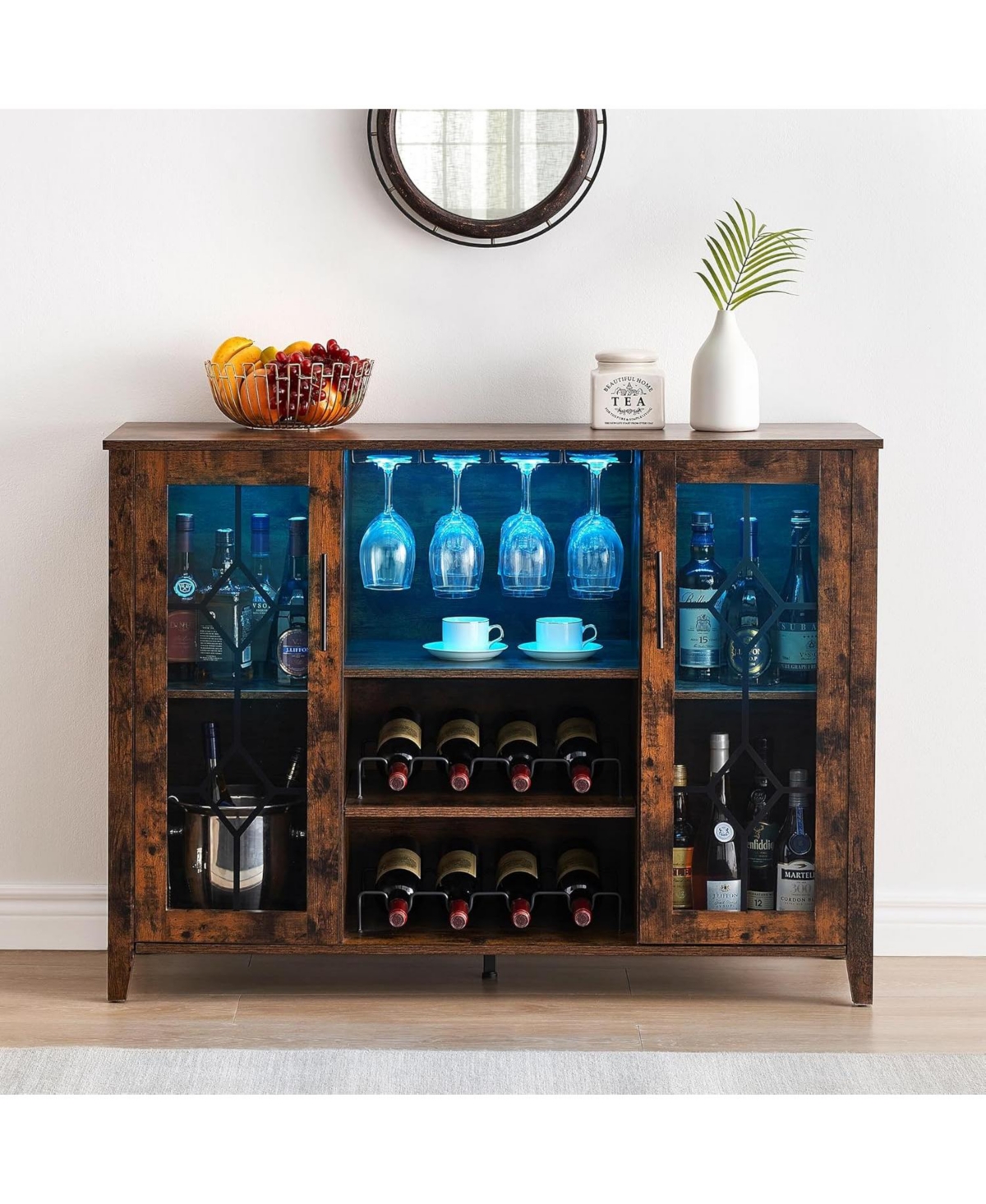 Click here for gaomon Wine Bar Cabinet with Led Light and Detacha... prices